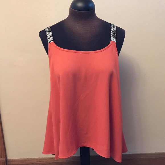 miami | Tops | Miami Coral Tank Top W Aztec Design Straps Size M | Poshmark